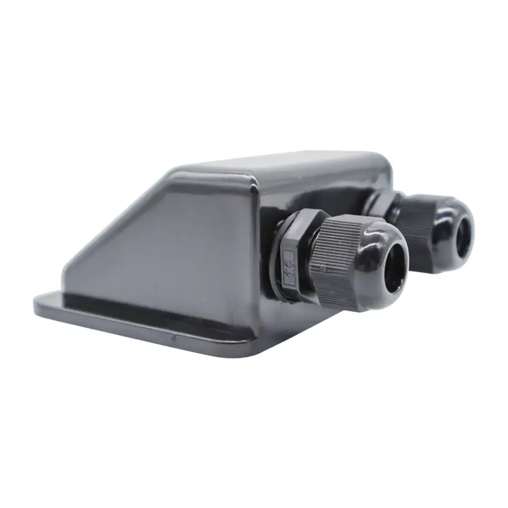 Dual Entry Junction Box Black by Alvolta